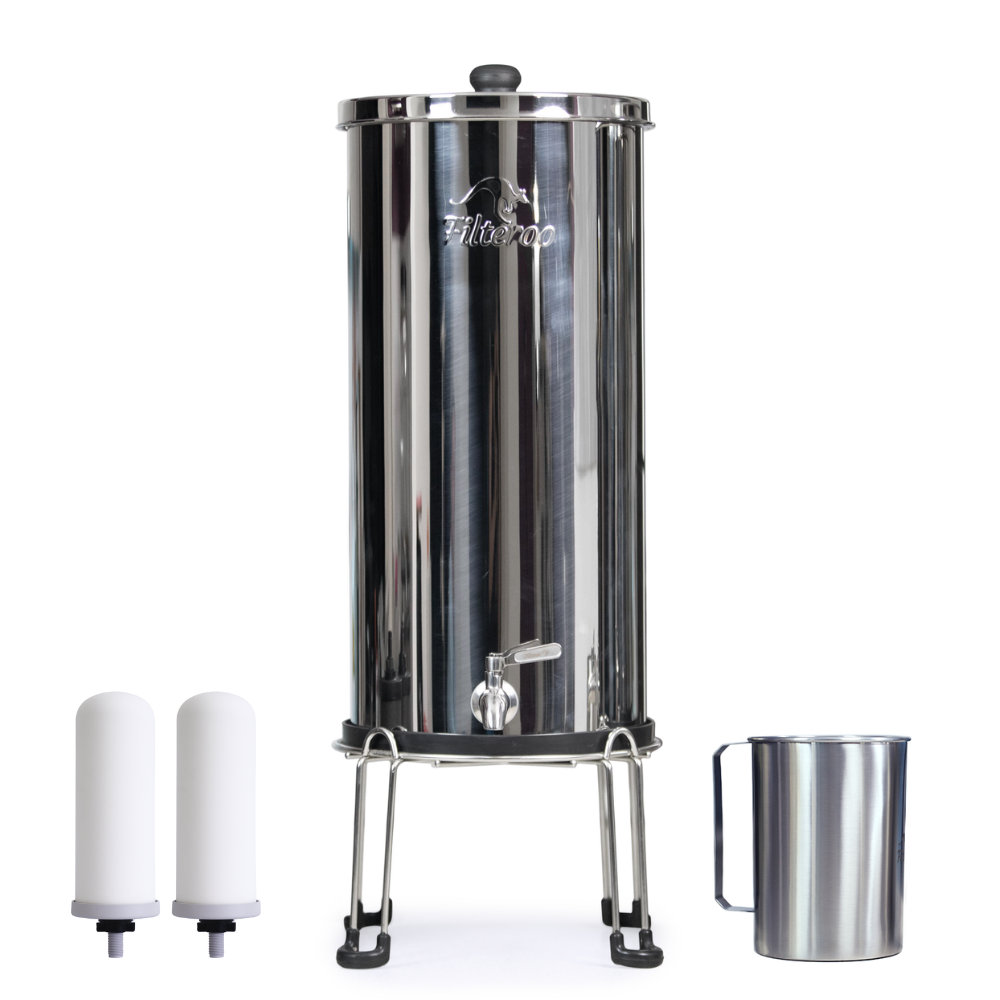 Filteroo® Superoo 12L, 16L & 20L Stainless Steel Gravity Water Filter